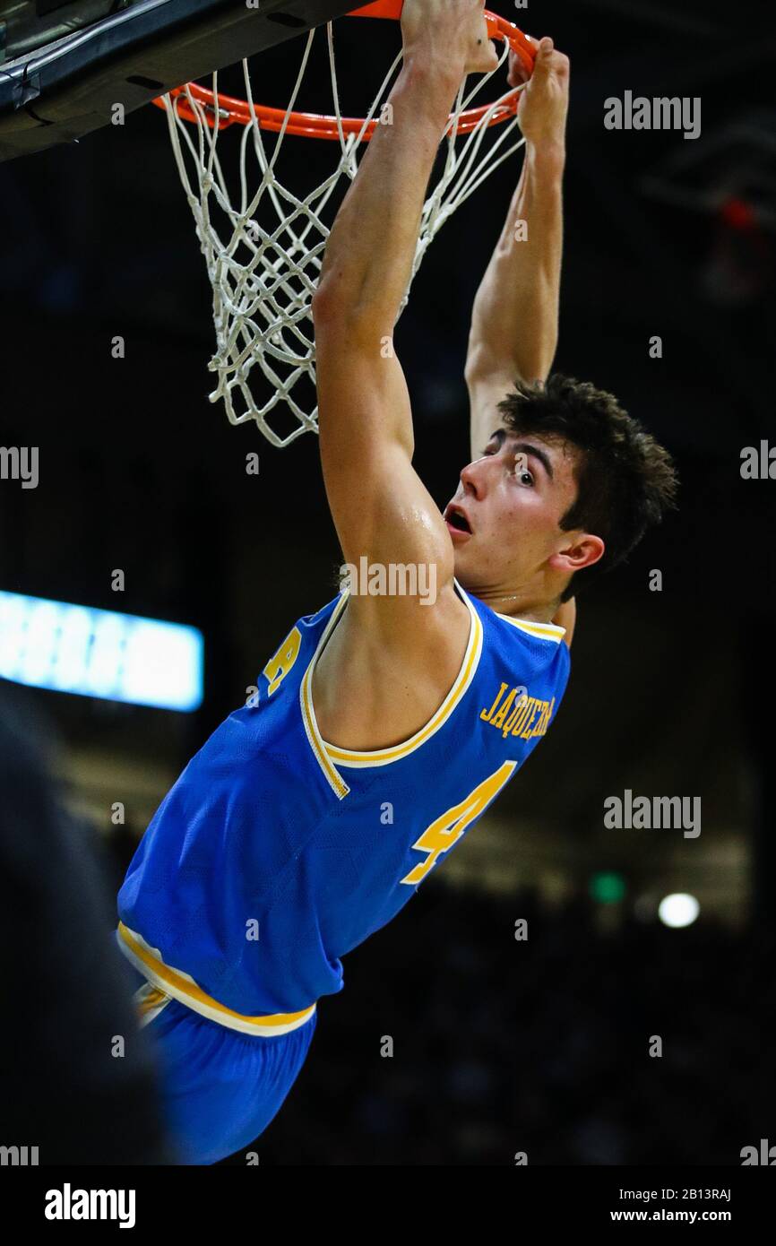February 22, 2020: UCLA Bruins guard Jaime Jaquez Jr. (4) can't beehive ...
