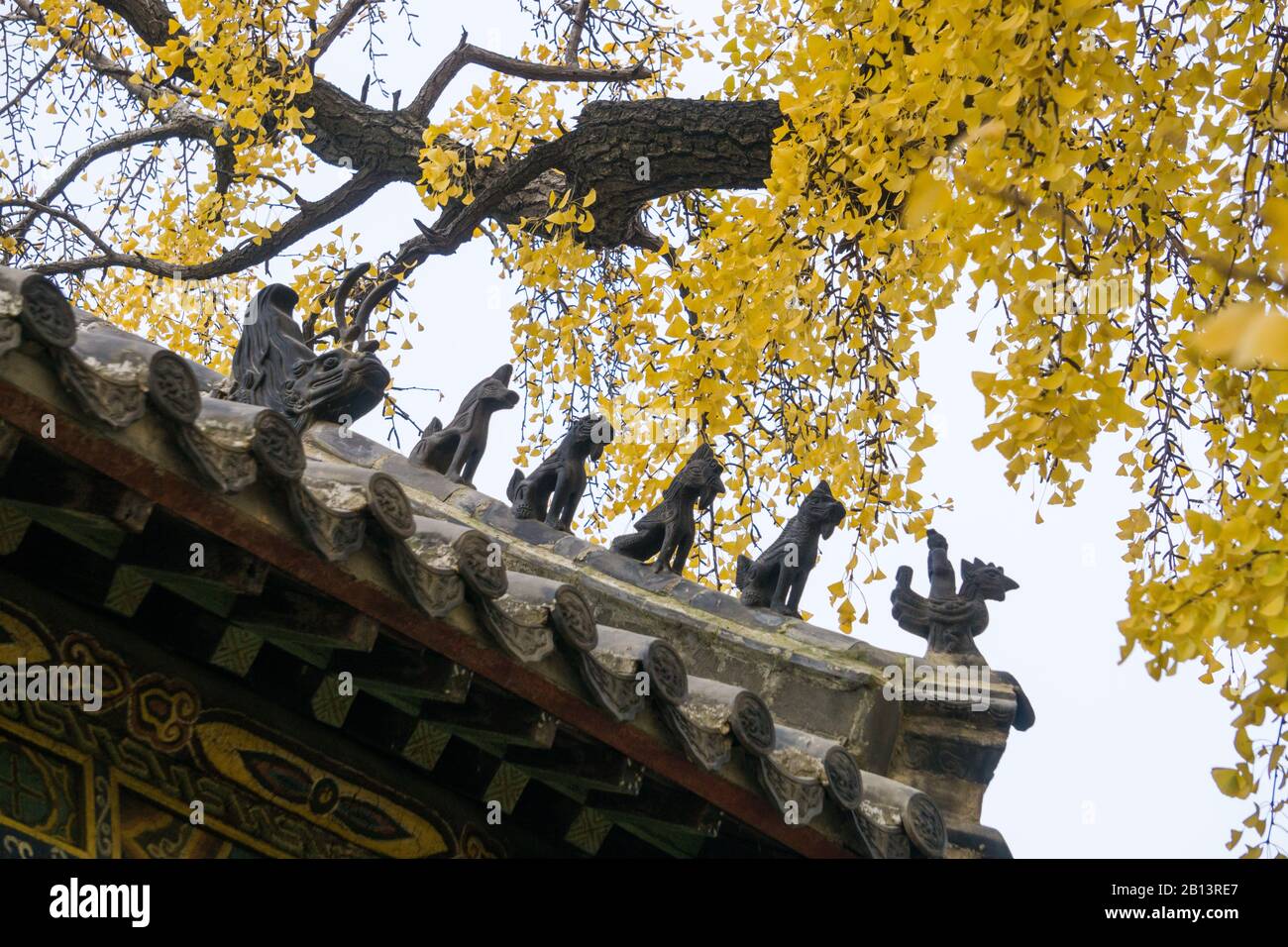 Fulaishan Dinglin Temple 4000-year-old ginkgo tree and ancient temple ...