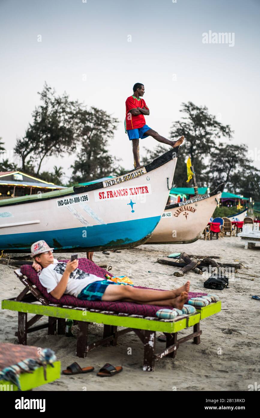 People on the beach, Arambol, Goa, India Stock Photo - Alamy