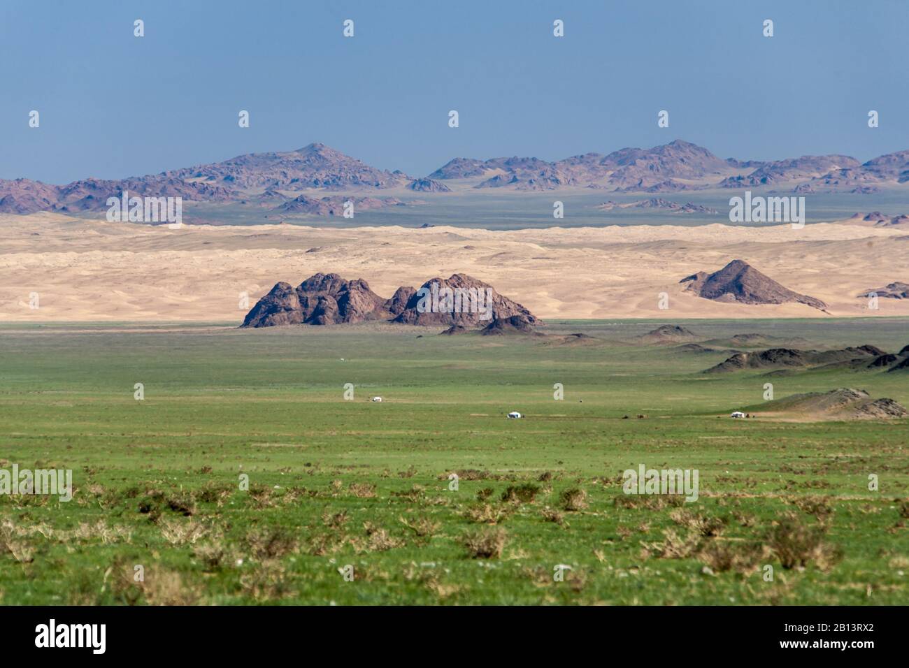 The landscape of the mongolian steppe Stock Photo - Alamy