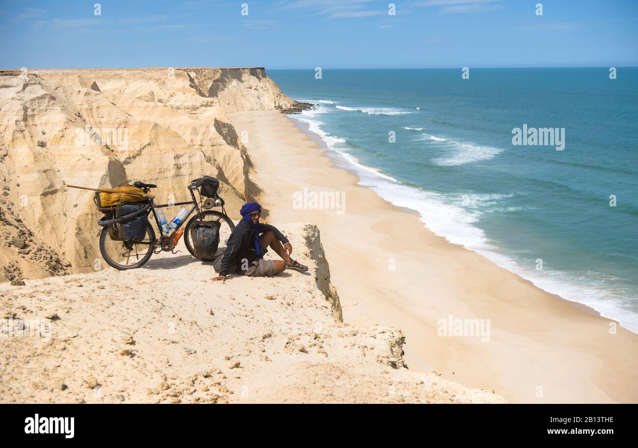 When the Sahara meets the Atlantic Ocean,Western Sahara Stock Photo - Alamy