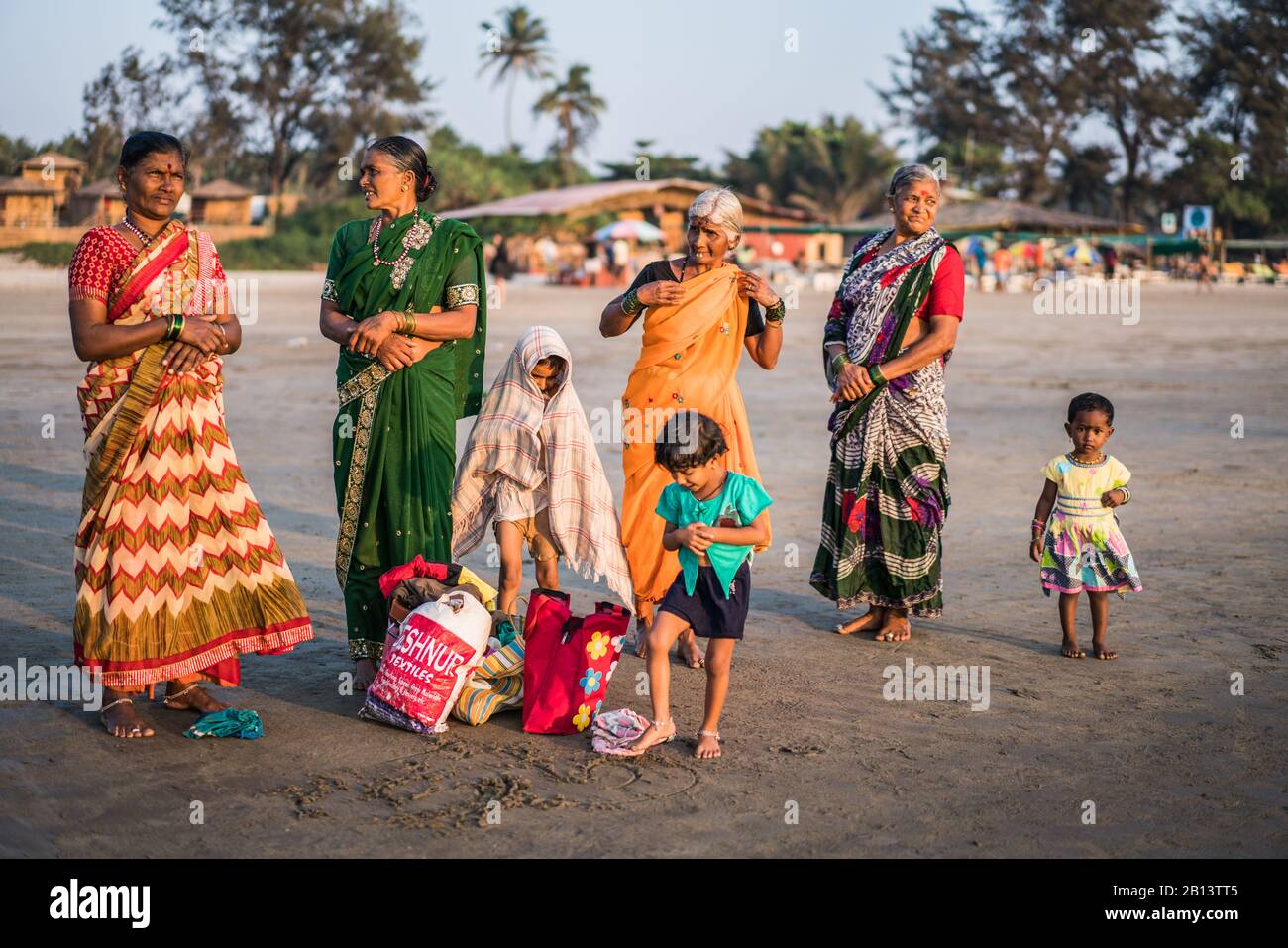 Local people on the beach, Arambol, Goa, India, Asia Stock Photo - Alamy