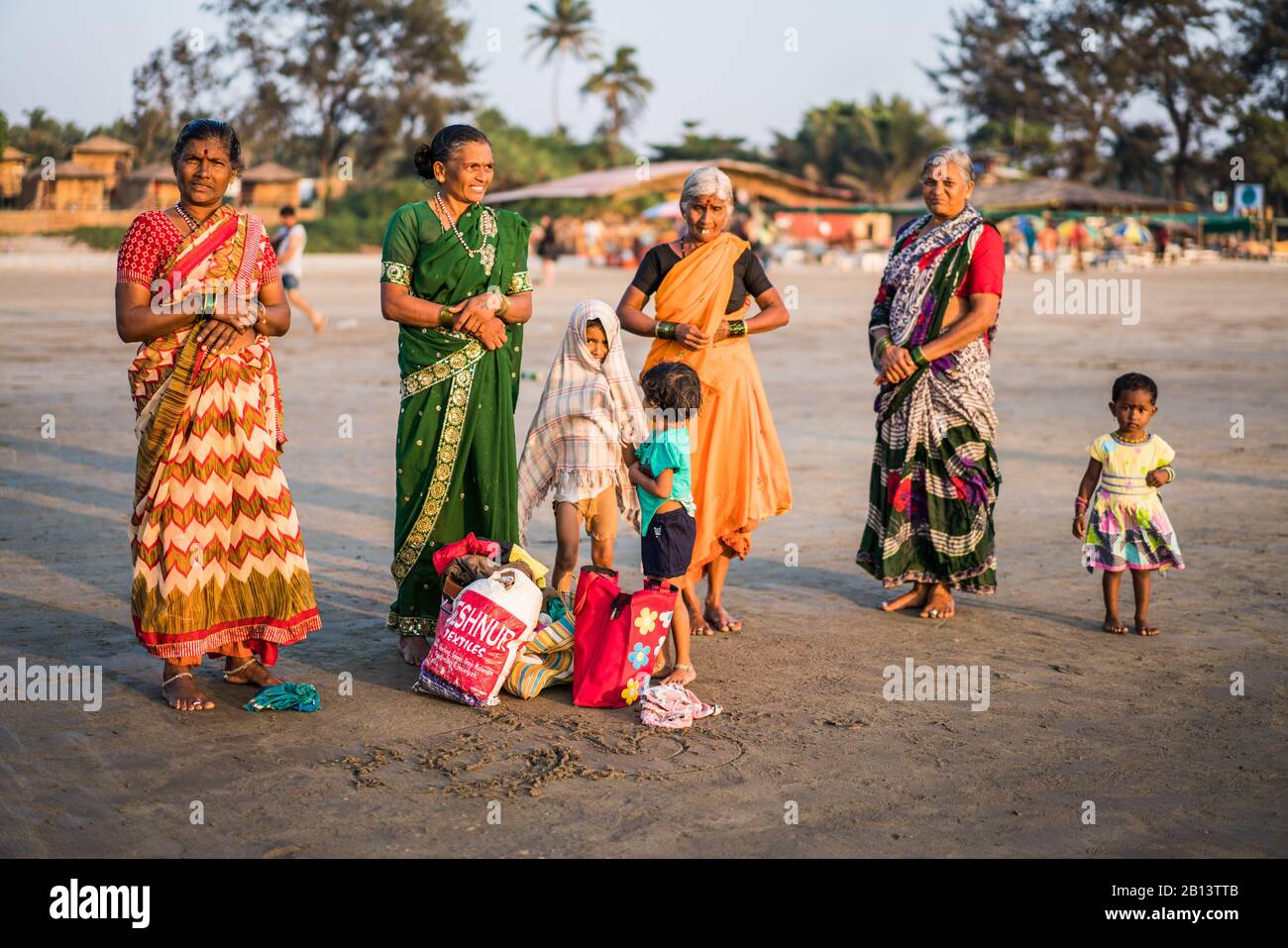 Local people on the beach, Arambol, Goa, India, Asia Stock Photo - Alamy