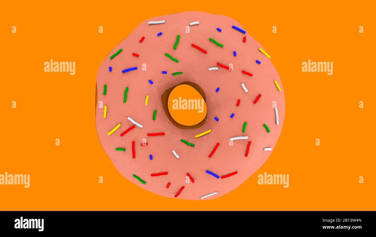 Glazed sweet donut are of surface, modern sweet background, 3d ...