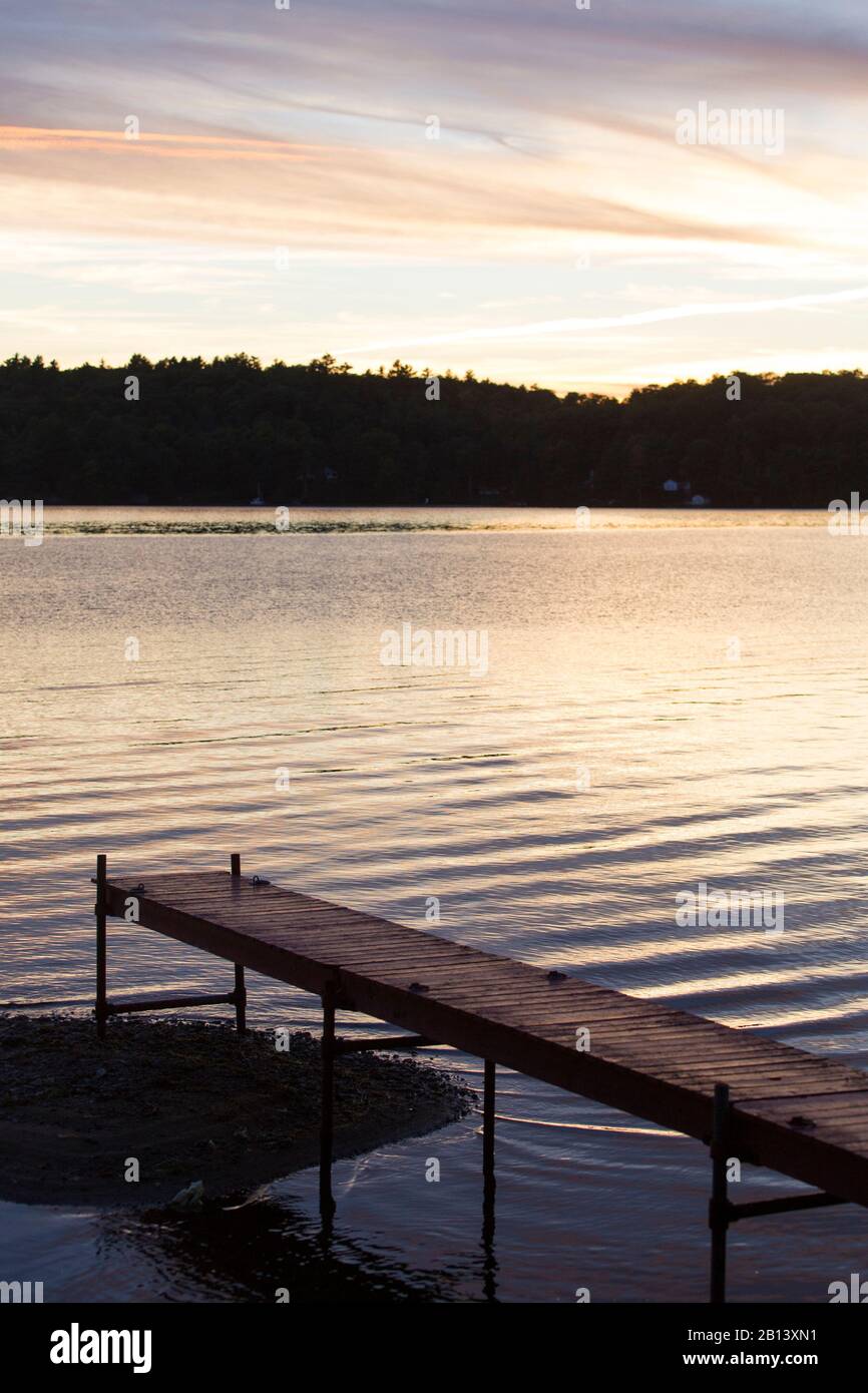 An empty boat dock in Ontario, Canada Stock Photo - Alamy