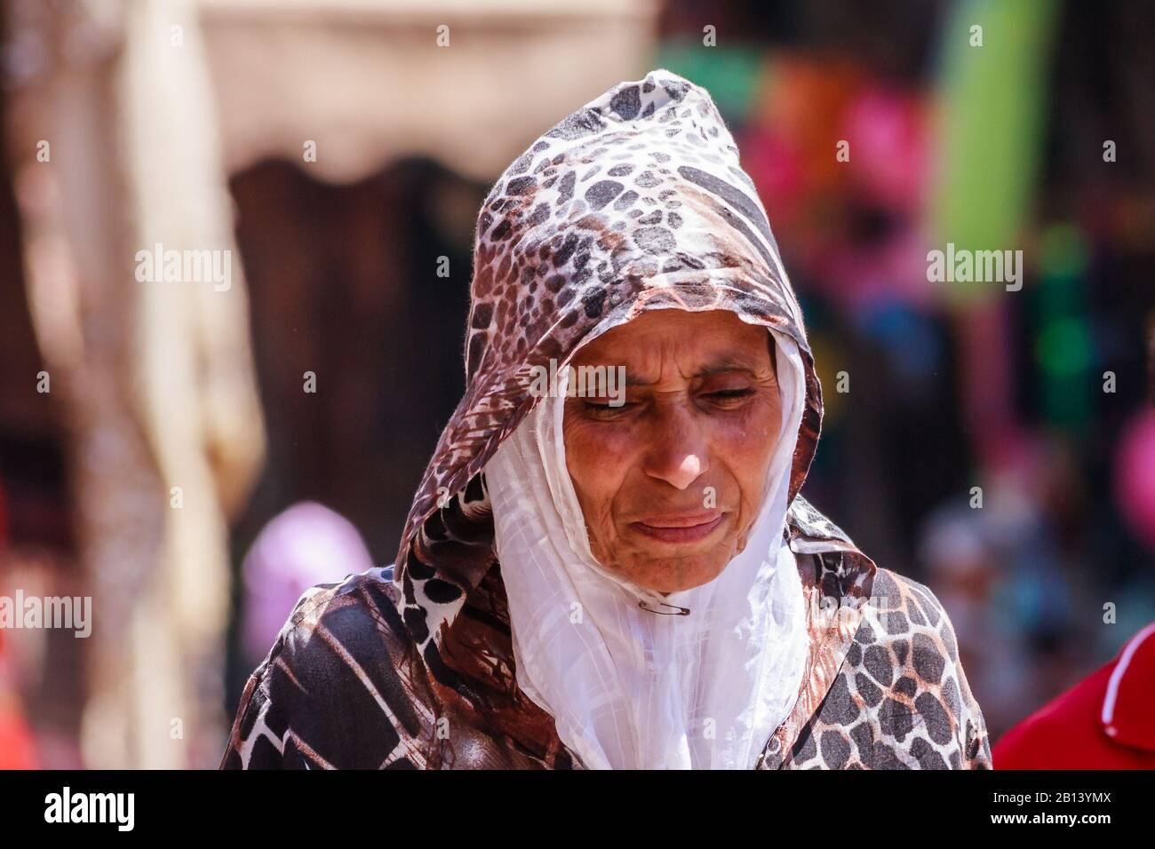 Marrakech, Morocco - September 9th 2010: Portrait of a Moroccan woman ...