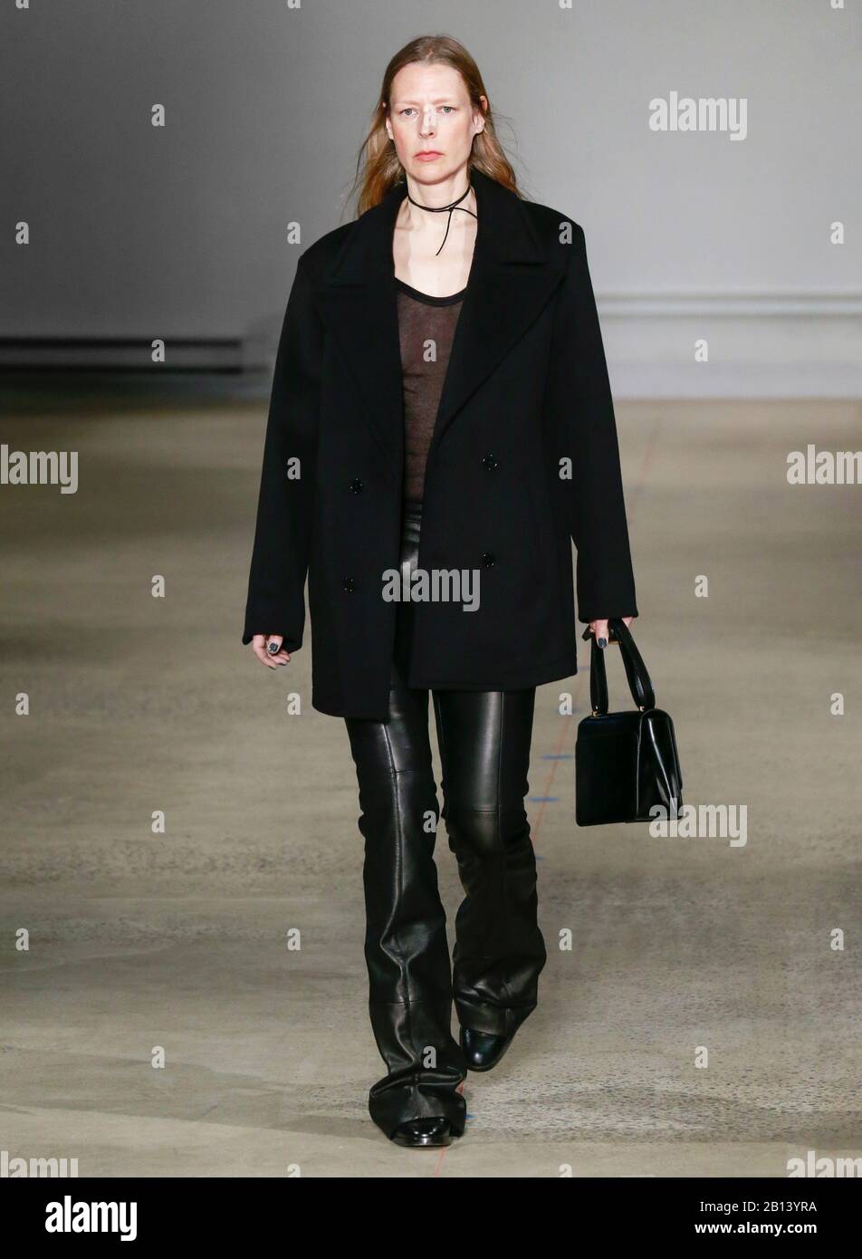 New York, New York - February 09, 2020: Laura Morgan walks the runway ...