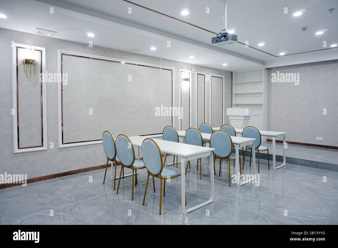 A small, empty conference room Stock Photo - Alamy