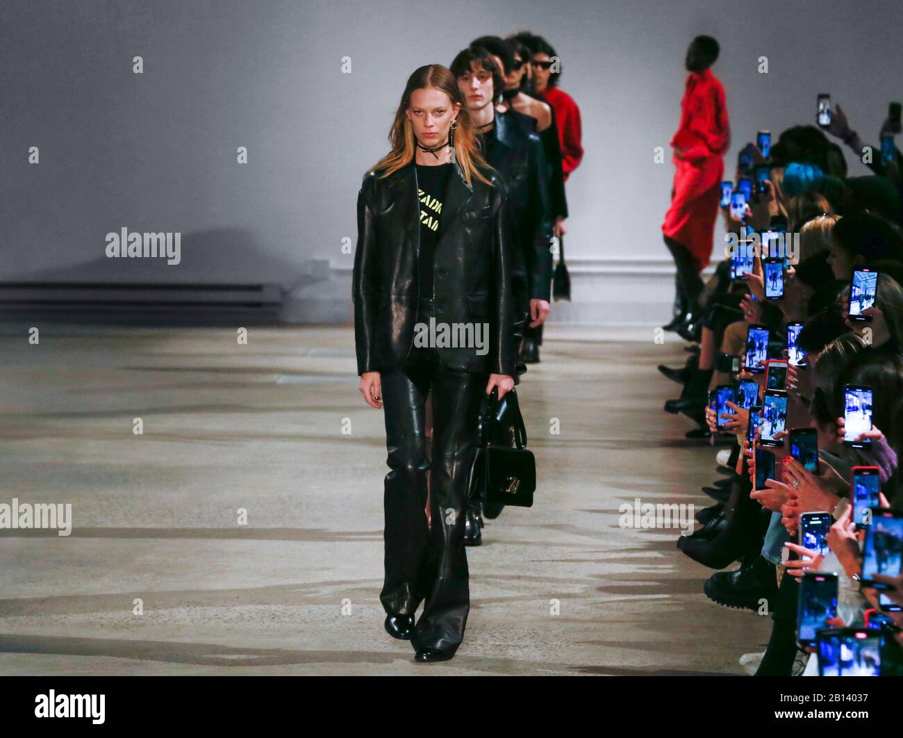 New York, New York - February 09, 2020: Models walk the runway at Zadig ...