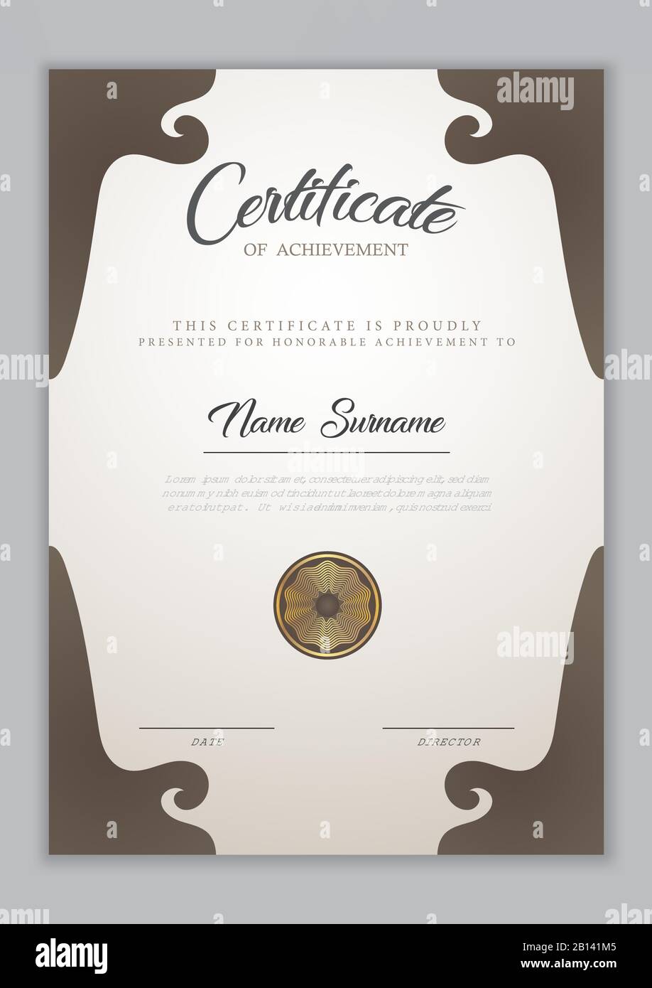 Certificate template vector Stock Vector Image & Art - Alamy