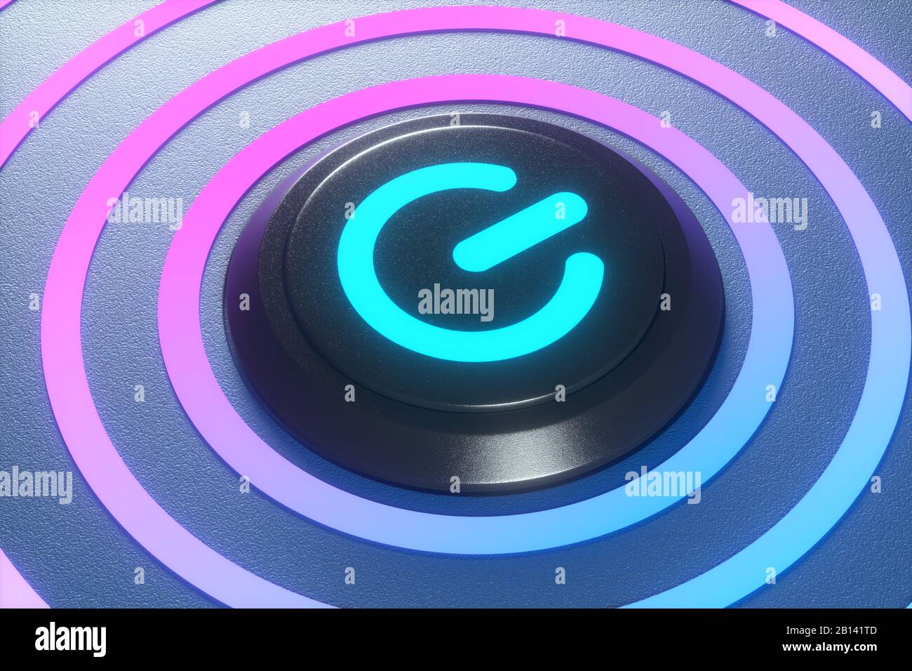 Button and switch with dark background,abstract conception ,3d ...