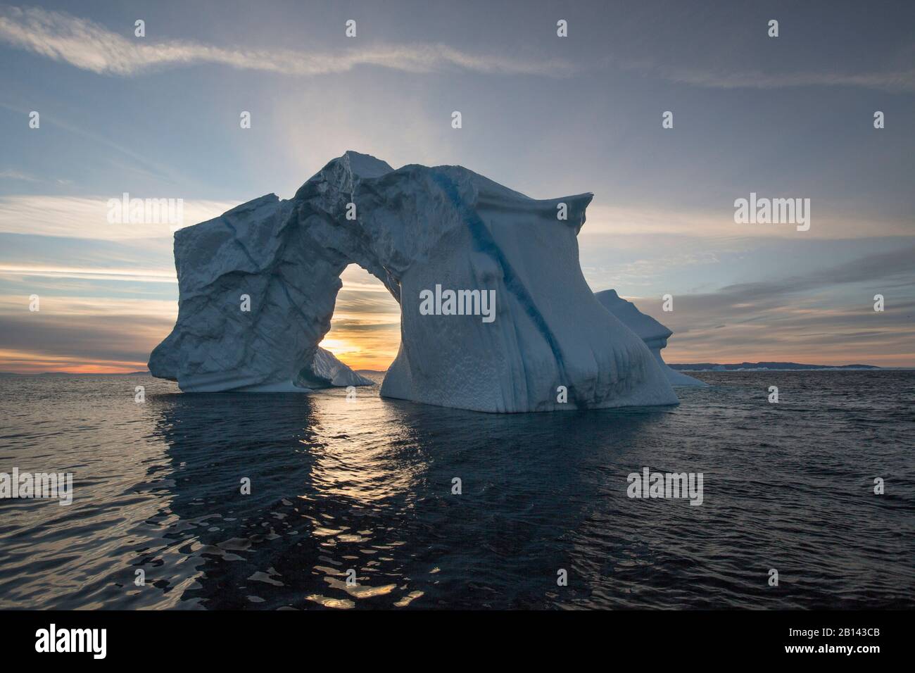 Icebergs in Disko Bay on Midsummer, Greenland Stock Photo - Alamy
