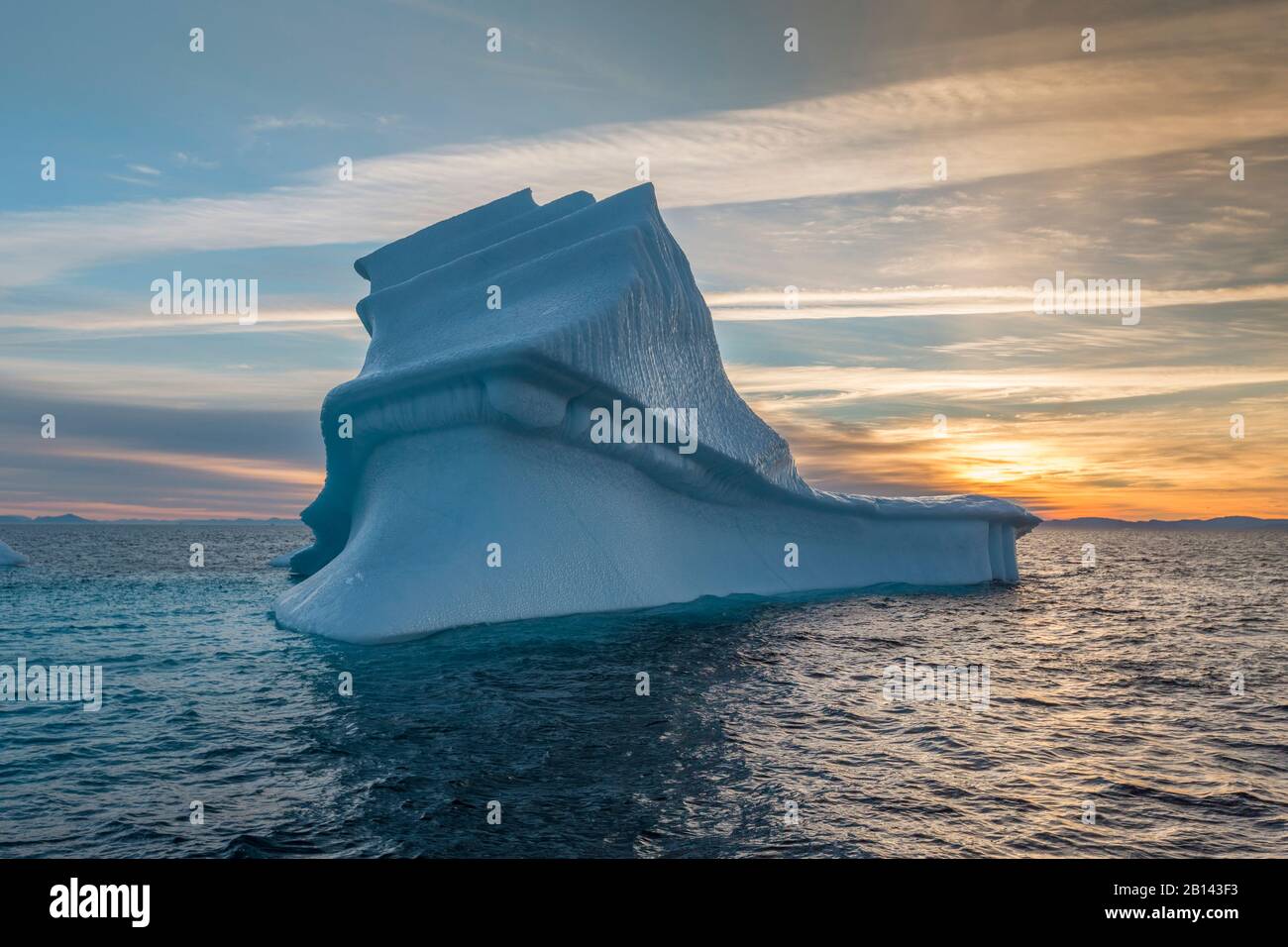 Icebergs in Disko Bay on Midsummer, Greenland Stock Photo - Alamy
