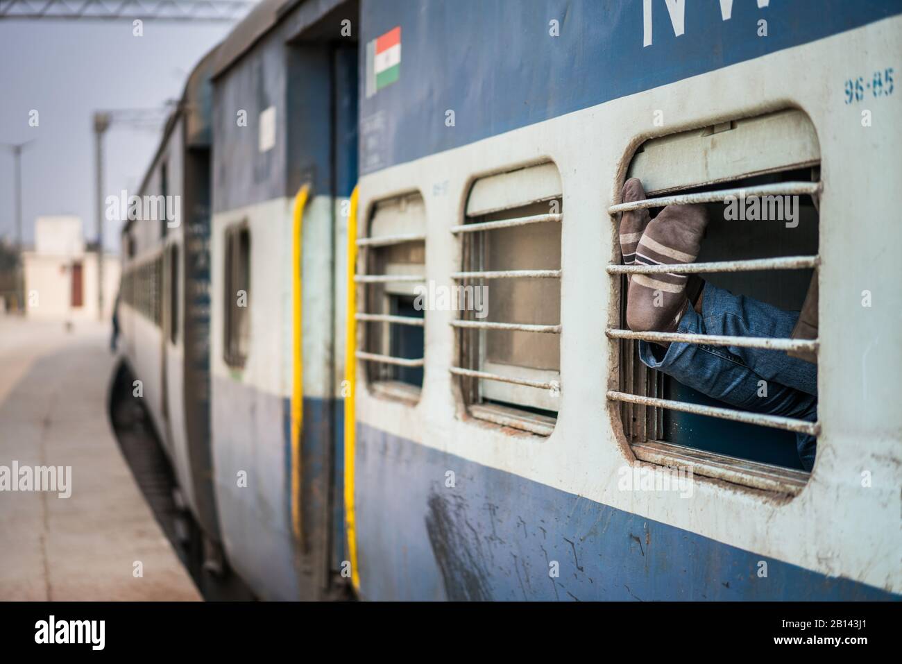 Local poeple in the train, India, Asia Stock Photo - Alamy