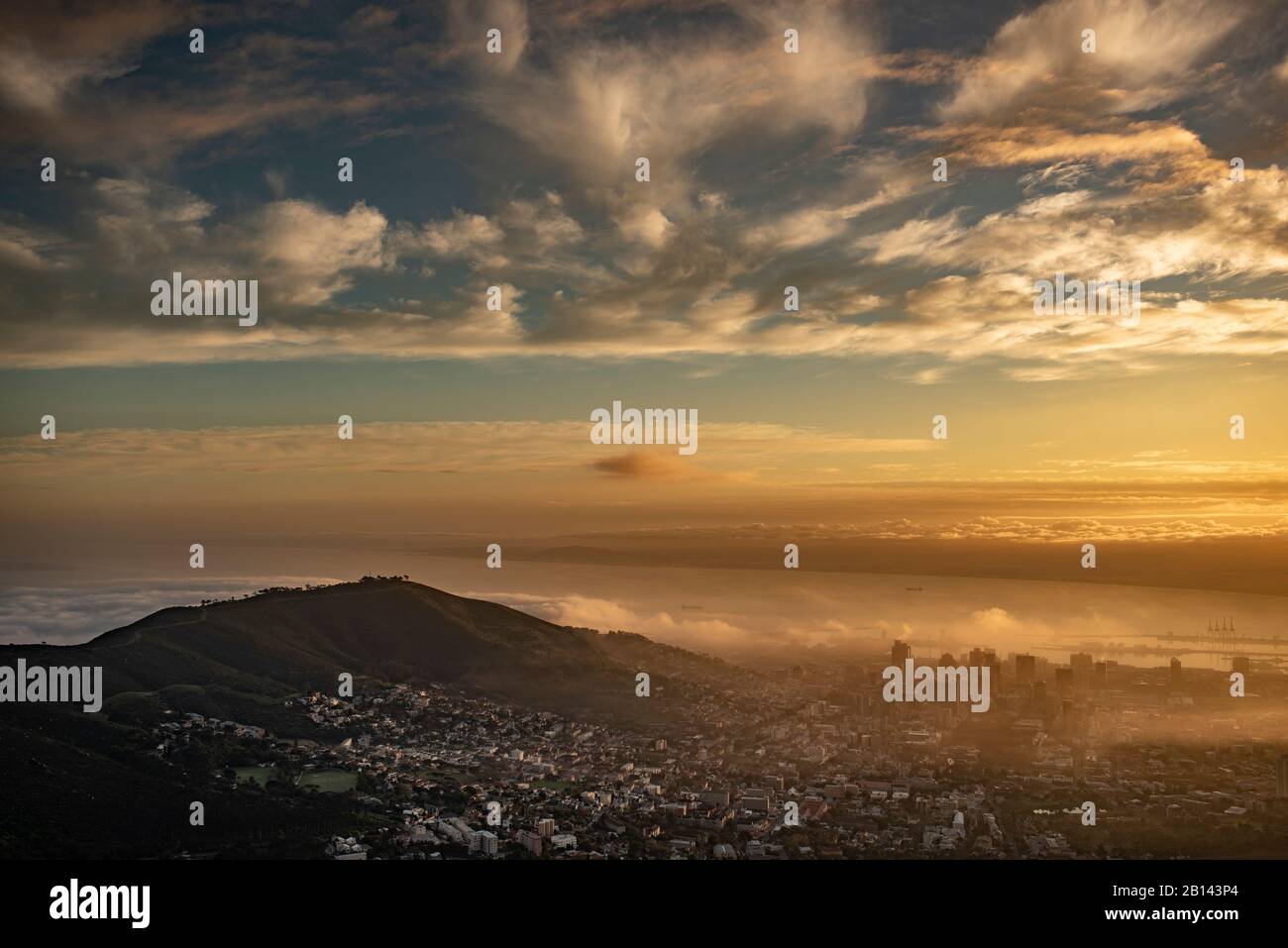 Cape Town at sunset, South Africa Stock Photo - Alamy