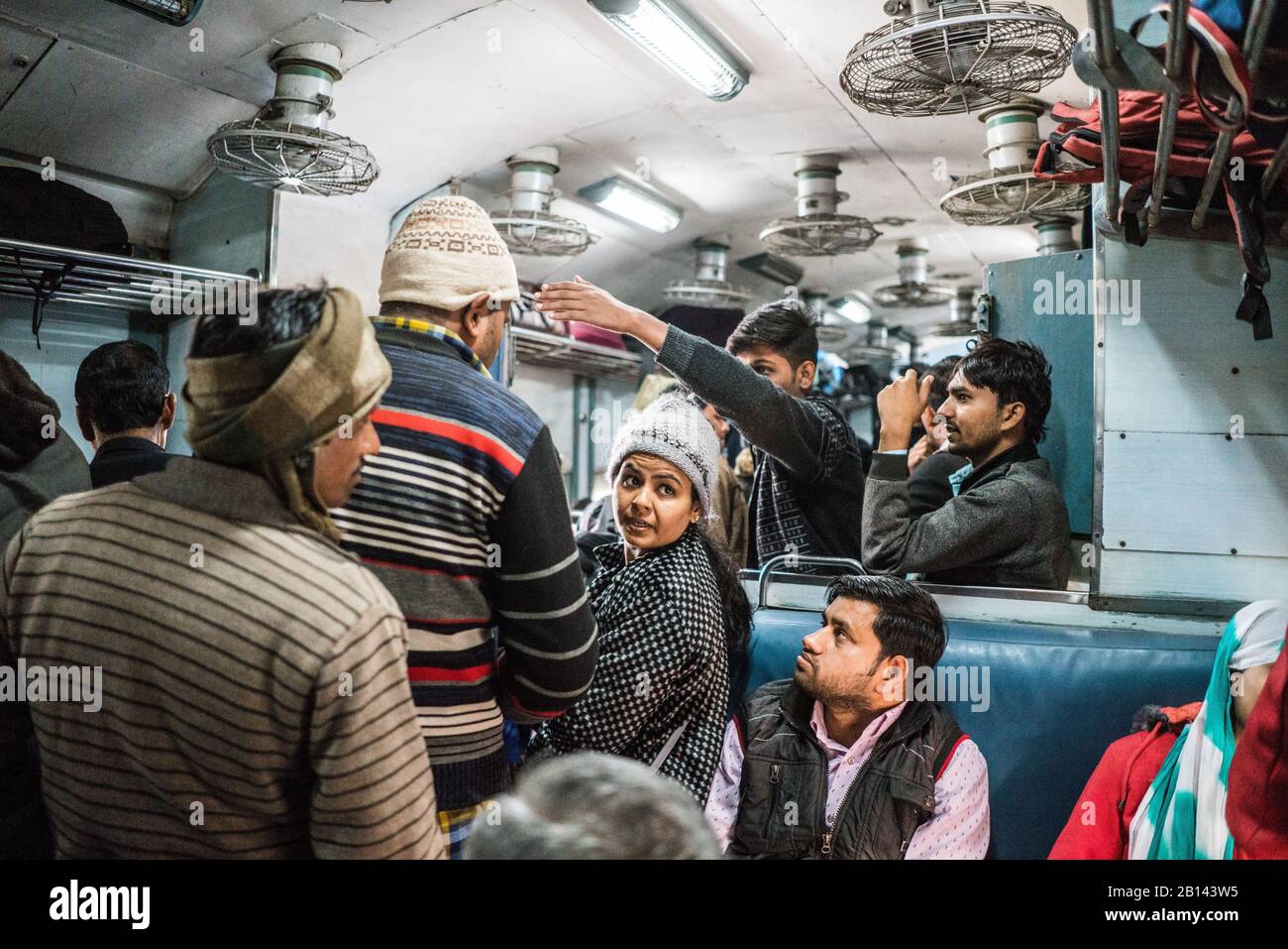 Local poeple in the train, India, Asia Stock Photo - Alamy