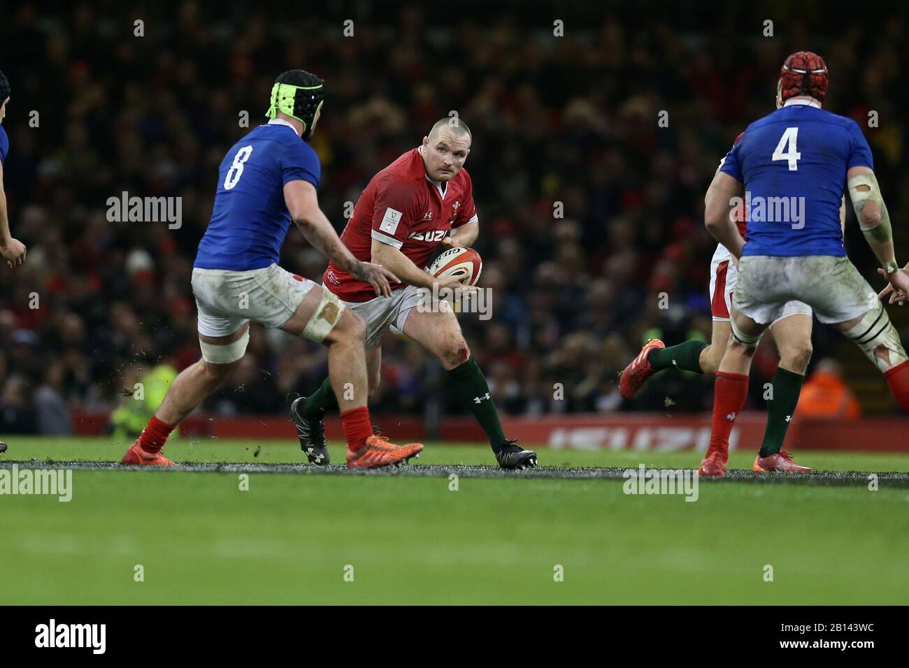 Cardiff, UK. 22nd Feb, 2020. Ken Owens of Wales (c) in action. Wales v ...