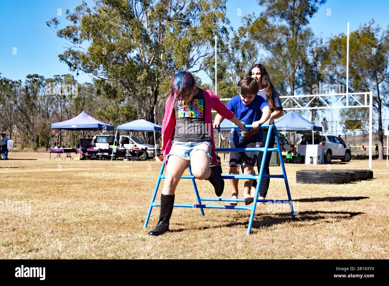 Children competeing in fun games hi-res stock photography and images ...