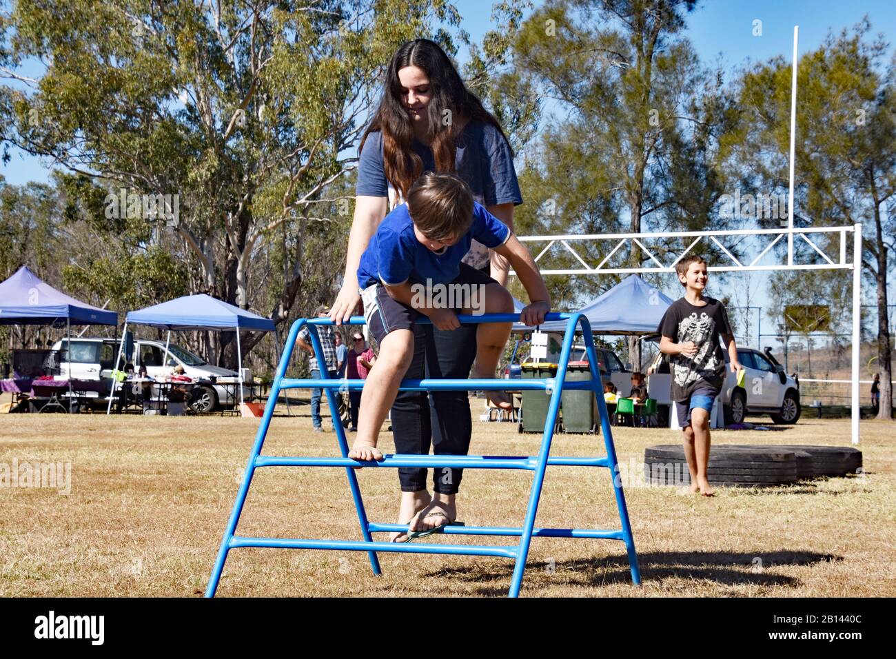 Children competeing in fun games hi-res stock photography and images ...