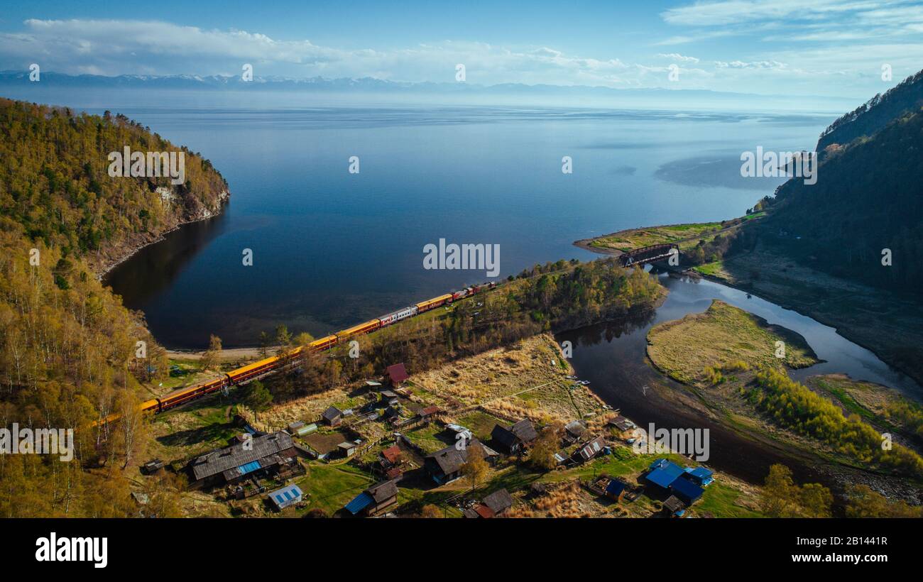 Trans-Siberian Railway at Lake Baikal, Siberia, Russia Stock Photo - Alamy