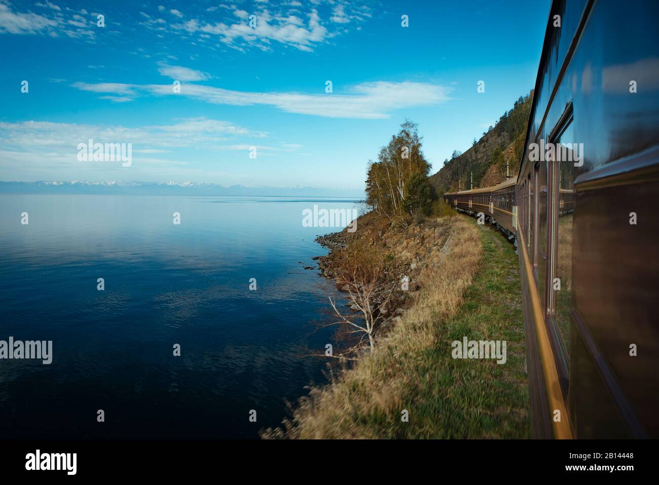 Trans-Siberian Railway at Lake Baikal, Siberia, Russia Stock Photo - Alamy