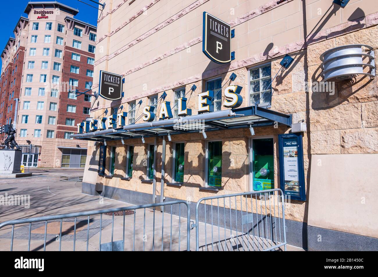 The ticket windows for the Pittsburgh Pirates at PNC Park on the north ...