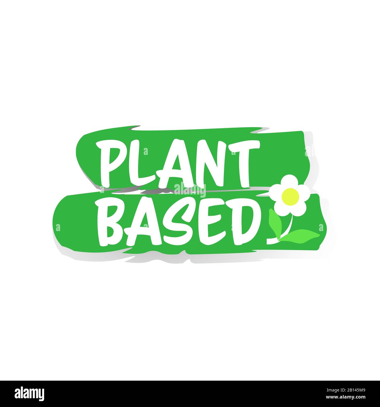 plant based natural product sticker organic healthy vegan market logo ...
