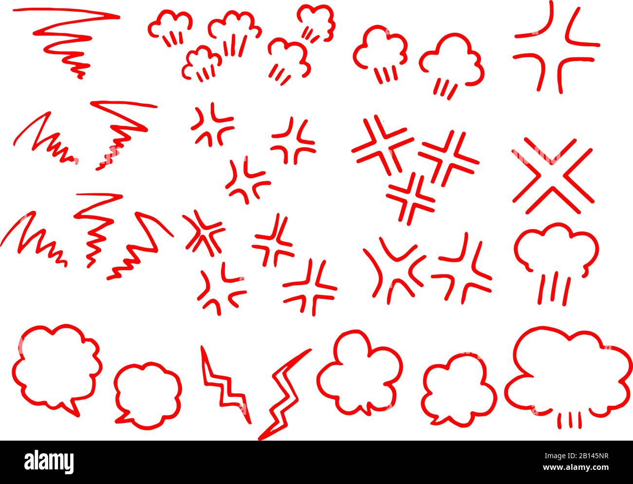 This is a illustration of Variation of handwritten anger mark Stock ...