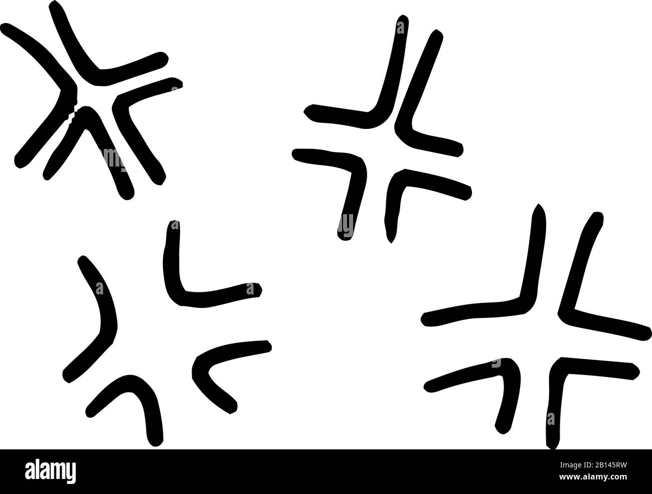 This is a illustration of Variation of handwritten anger mark Stock ...