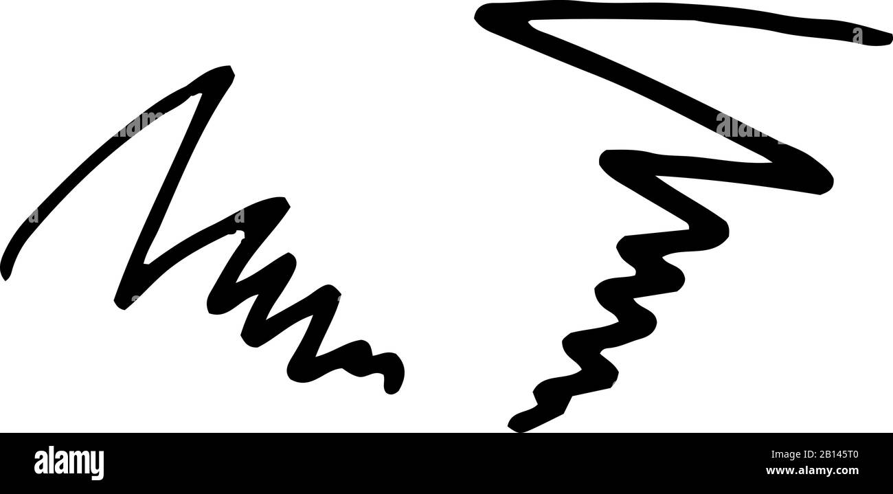 This is a illustration of Variation of handwritten anger mark Stock ...