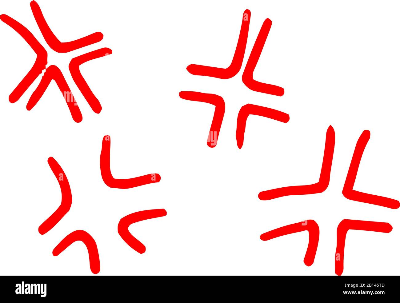 This is a illustration of Variation of handwritten anger mark Stock ...