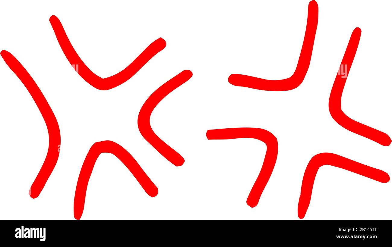 This is a illustration of Variation of handwritten anger mark Stock ...