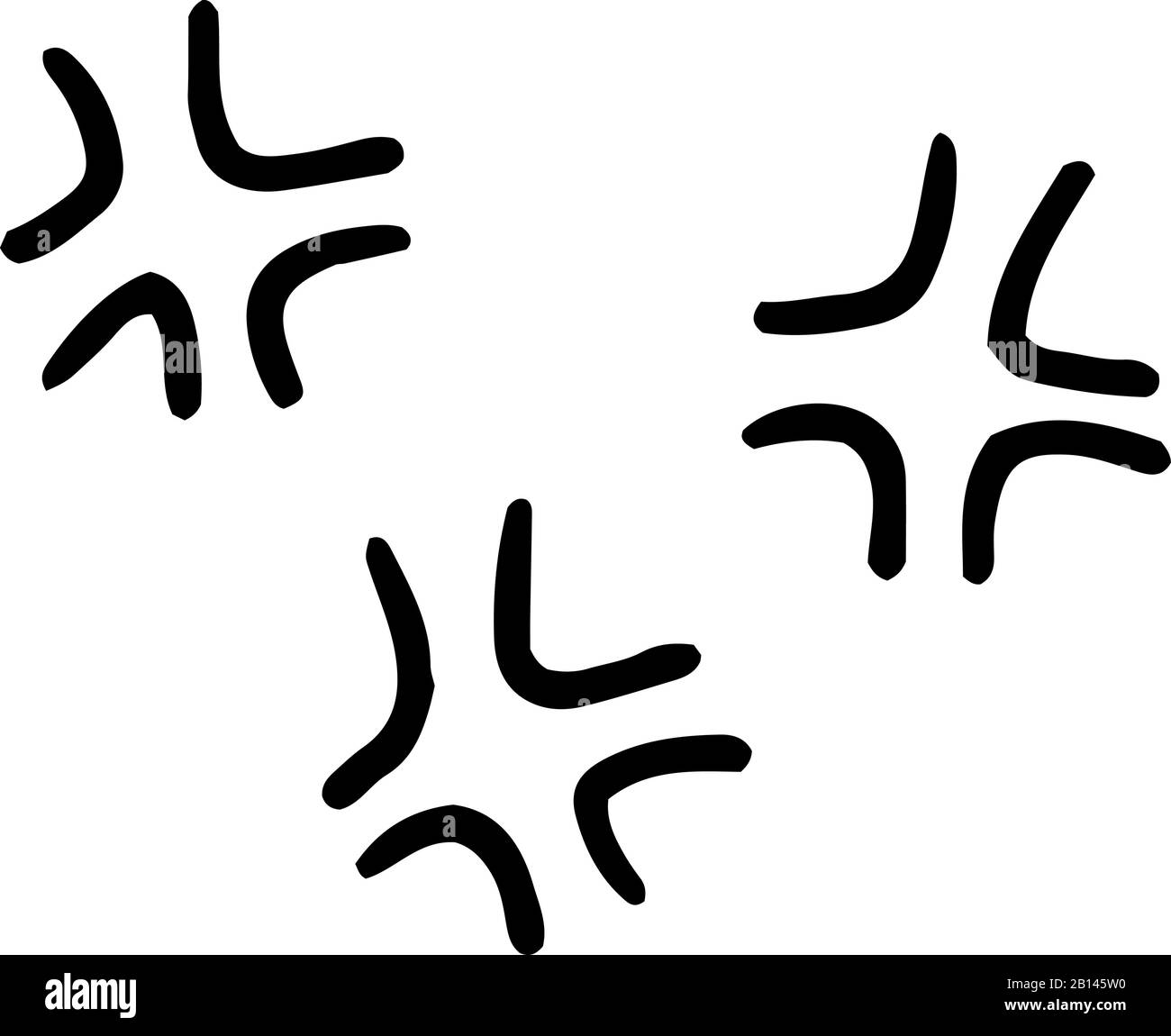 This is a illustration of Variation of handwritten anger mark Stock ...