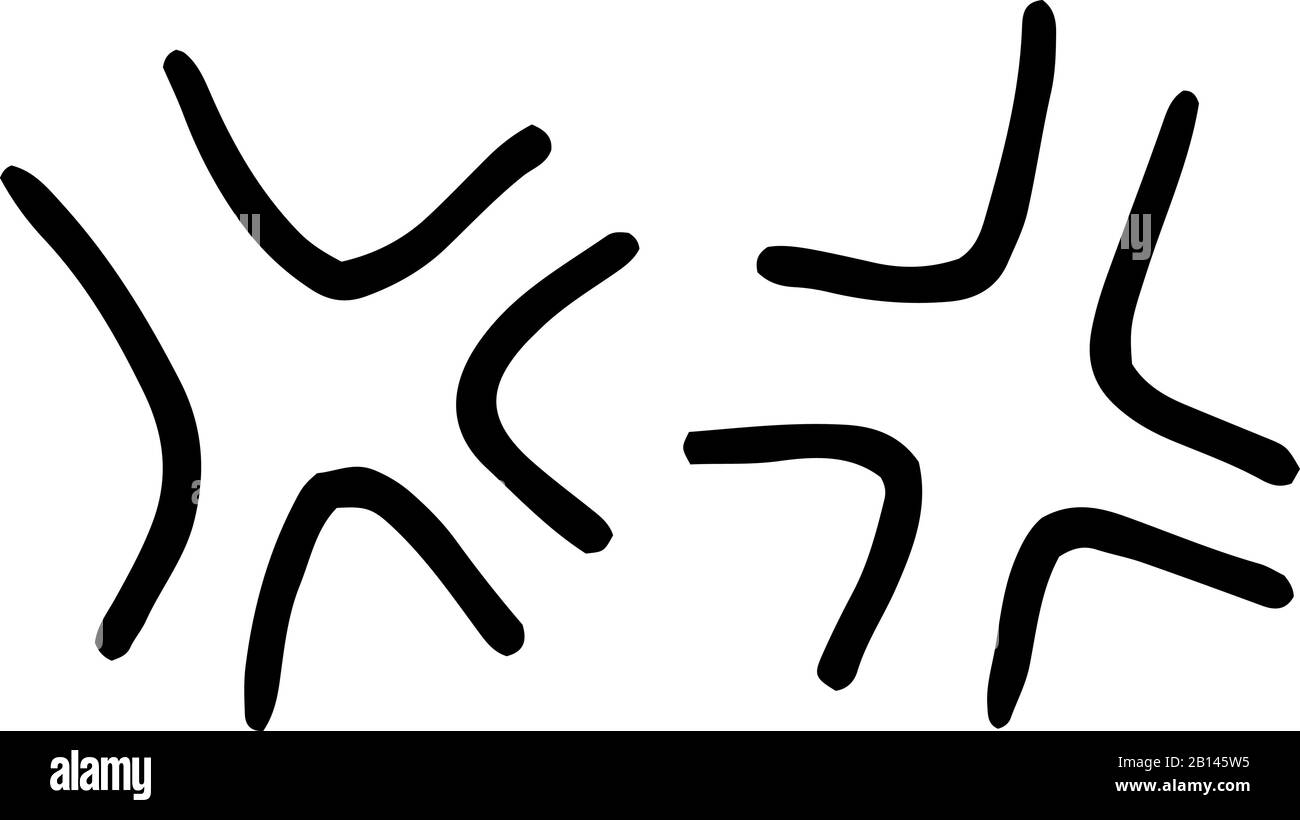 This is a illustration of Variation of handwritten anger mark Stock ...