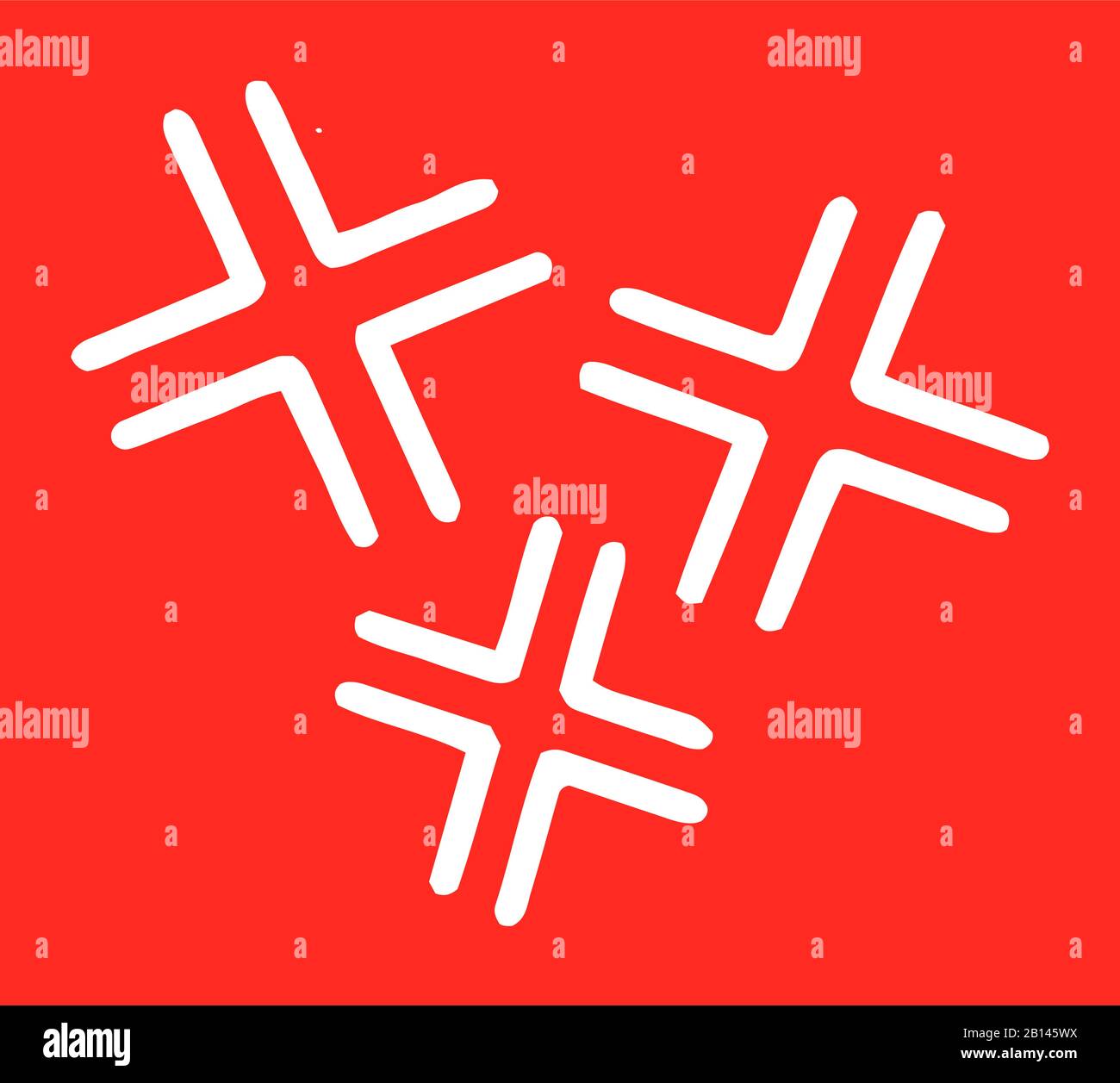 This is a illustration of Variation of handwritten anger mark Stock ...