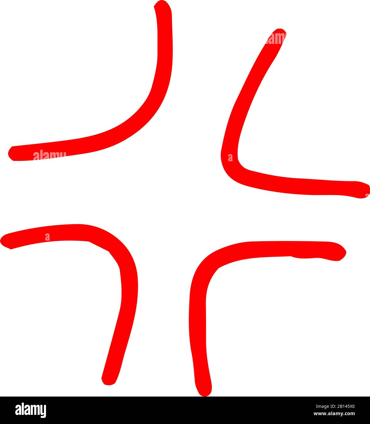 This is a illustration of Variation of handwritten anger mark Stock ...