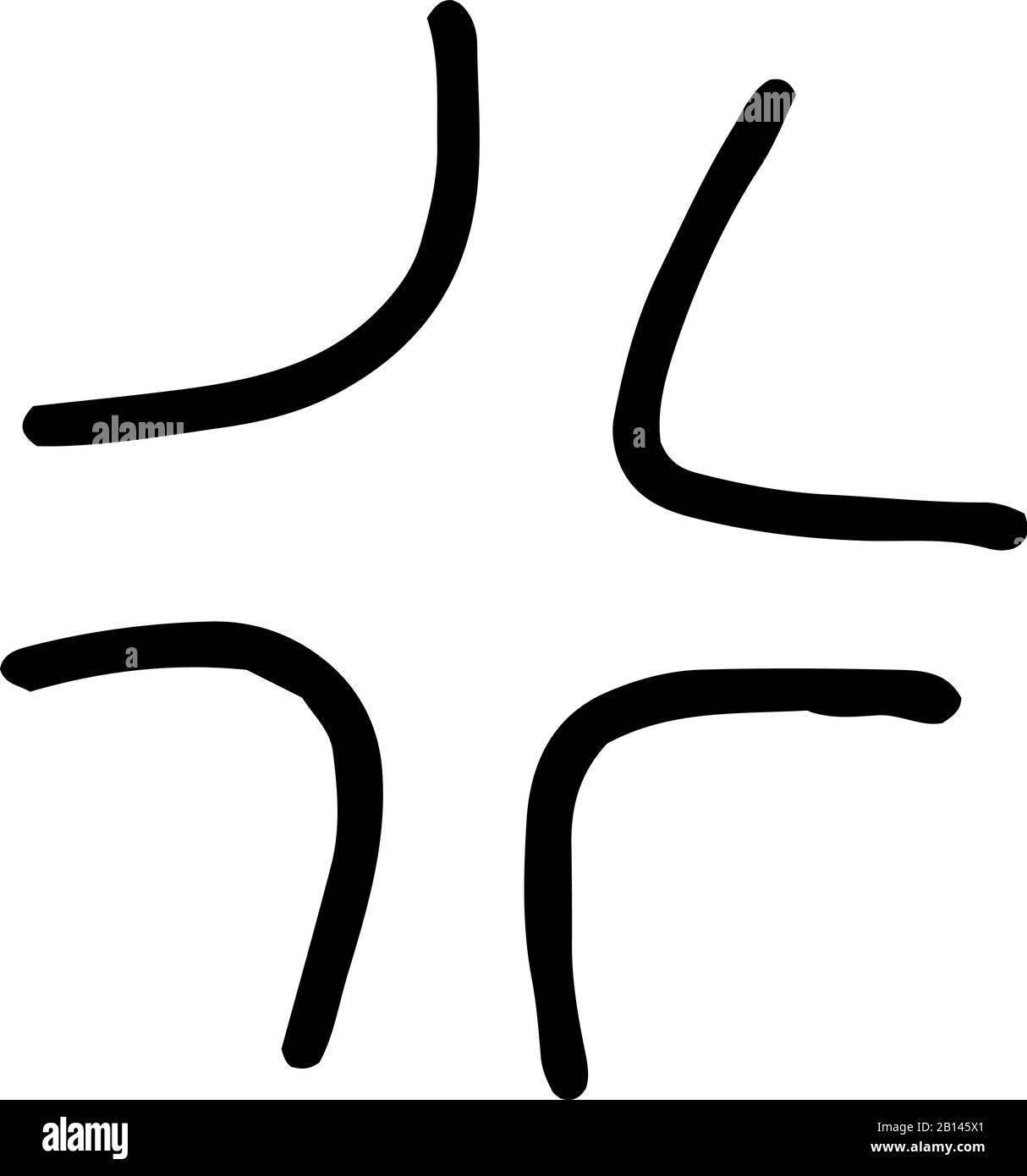 This is a illustration of Variation of handwritten anger mark Stock ...