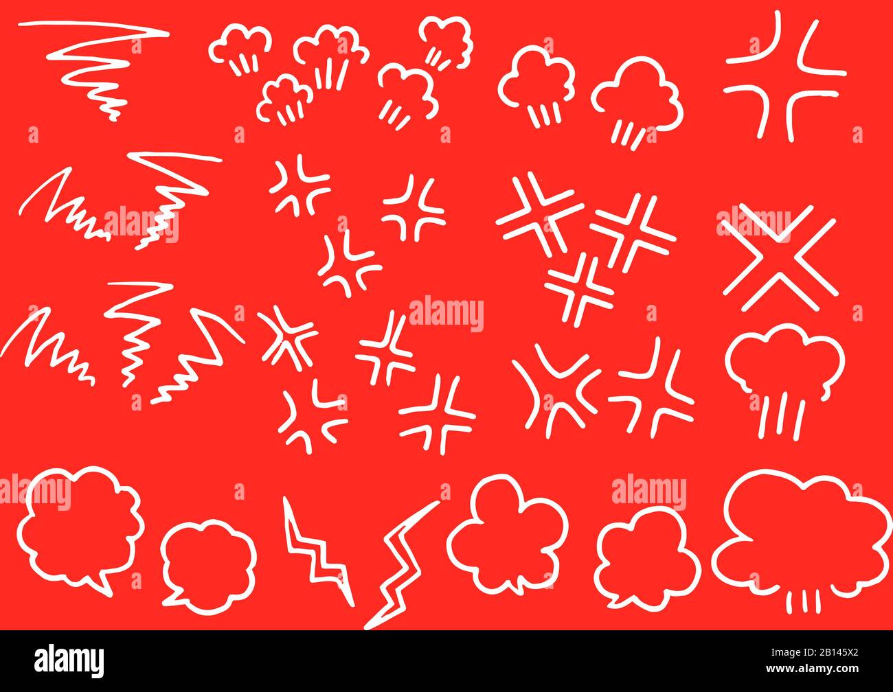 This is a illustration of Variation of handwritten anger mark Stock ...