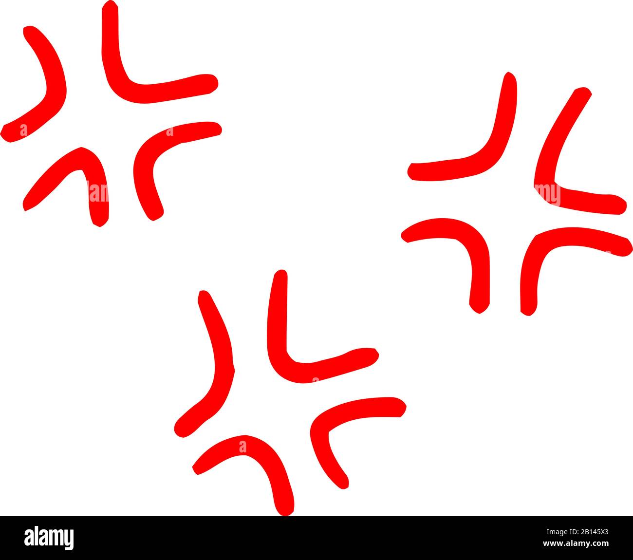 This is a illustration of Variation of handwritten anger mark Stock ...