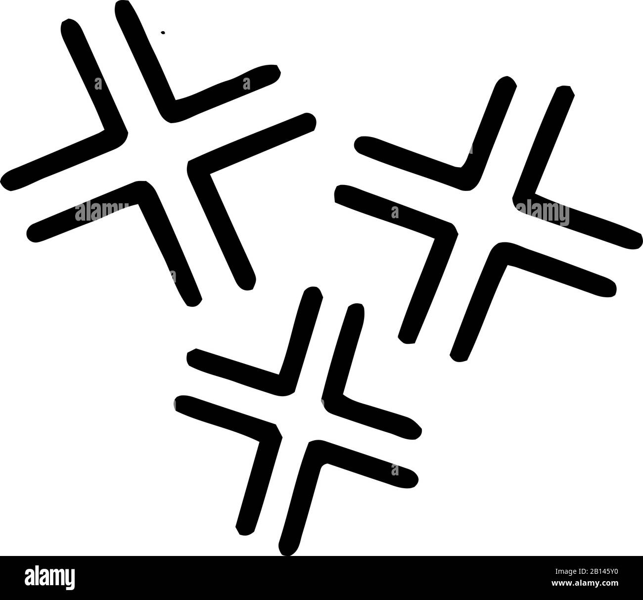 This is a illustration of Variation of handwritten anger mark Stock ...