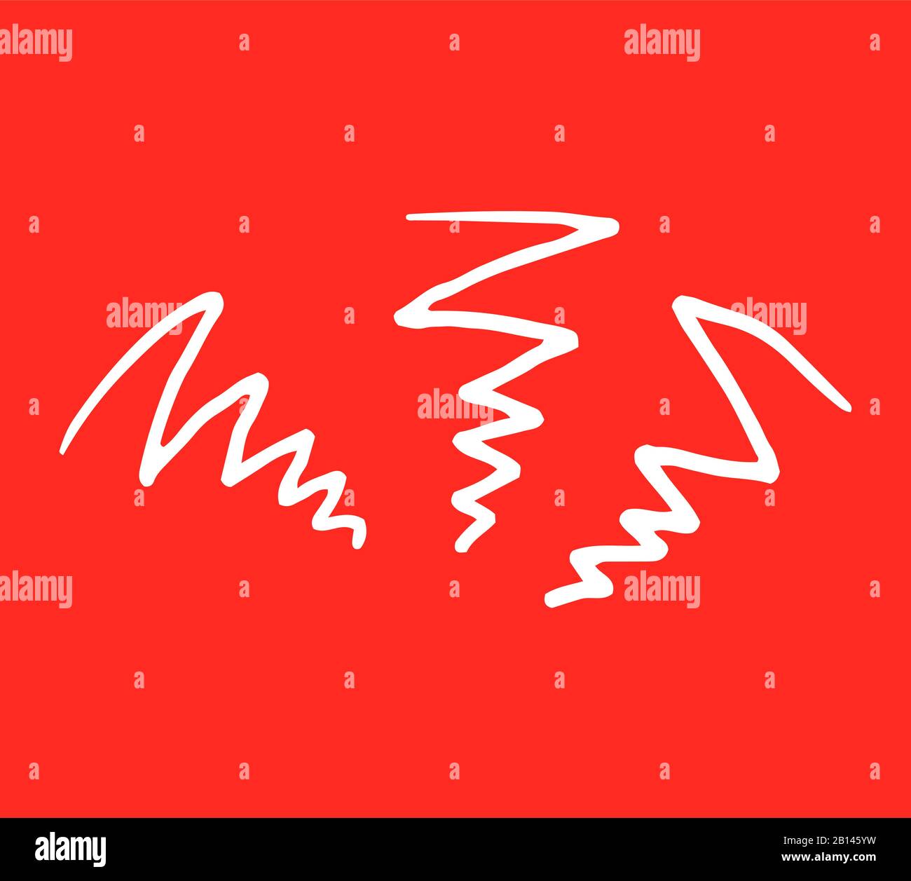 This is a illustration of Variation of handwritten anger mark Stock ...