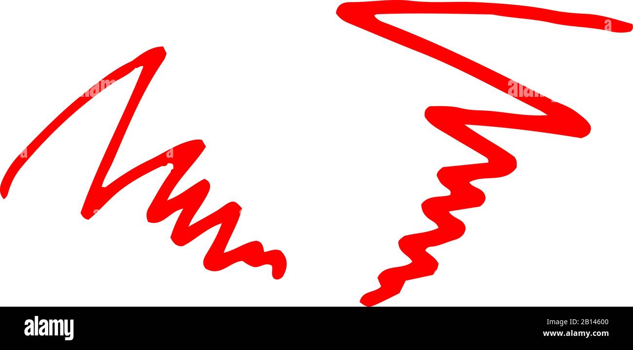 This is a illustration of Variation of handwritten anger mark Stock ...