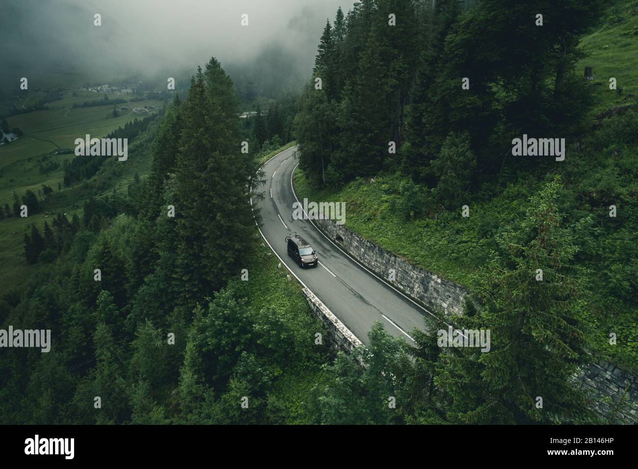 Alpine forest road hi-res stock photography and images - Alamy