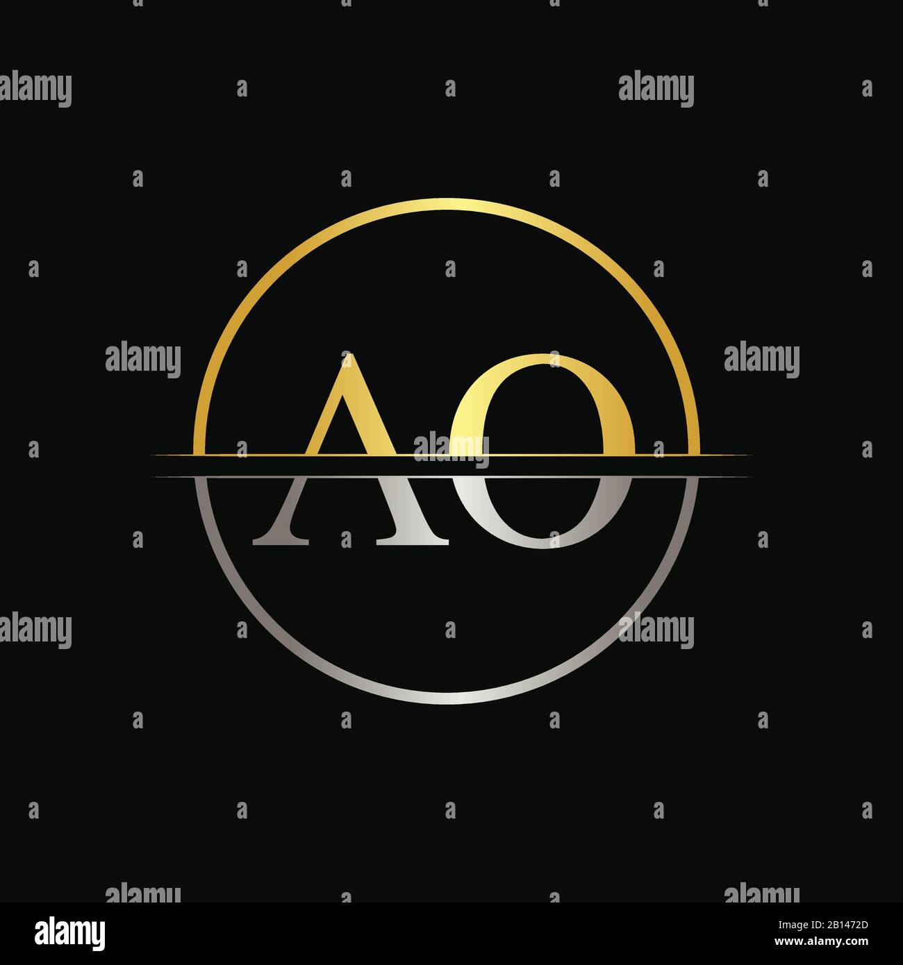 Ao letters Stock Vector Images - Alamy
