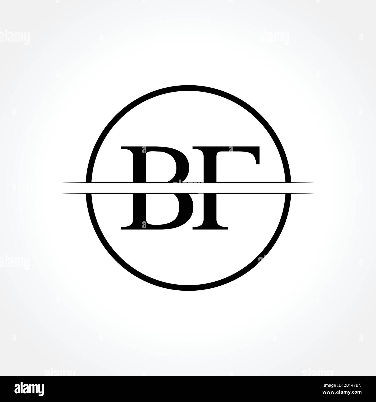 Initial BF Letter Logo With Creative Modern Business Typography Vector ...