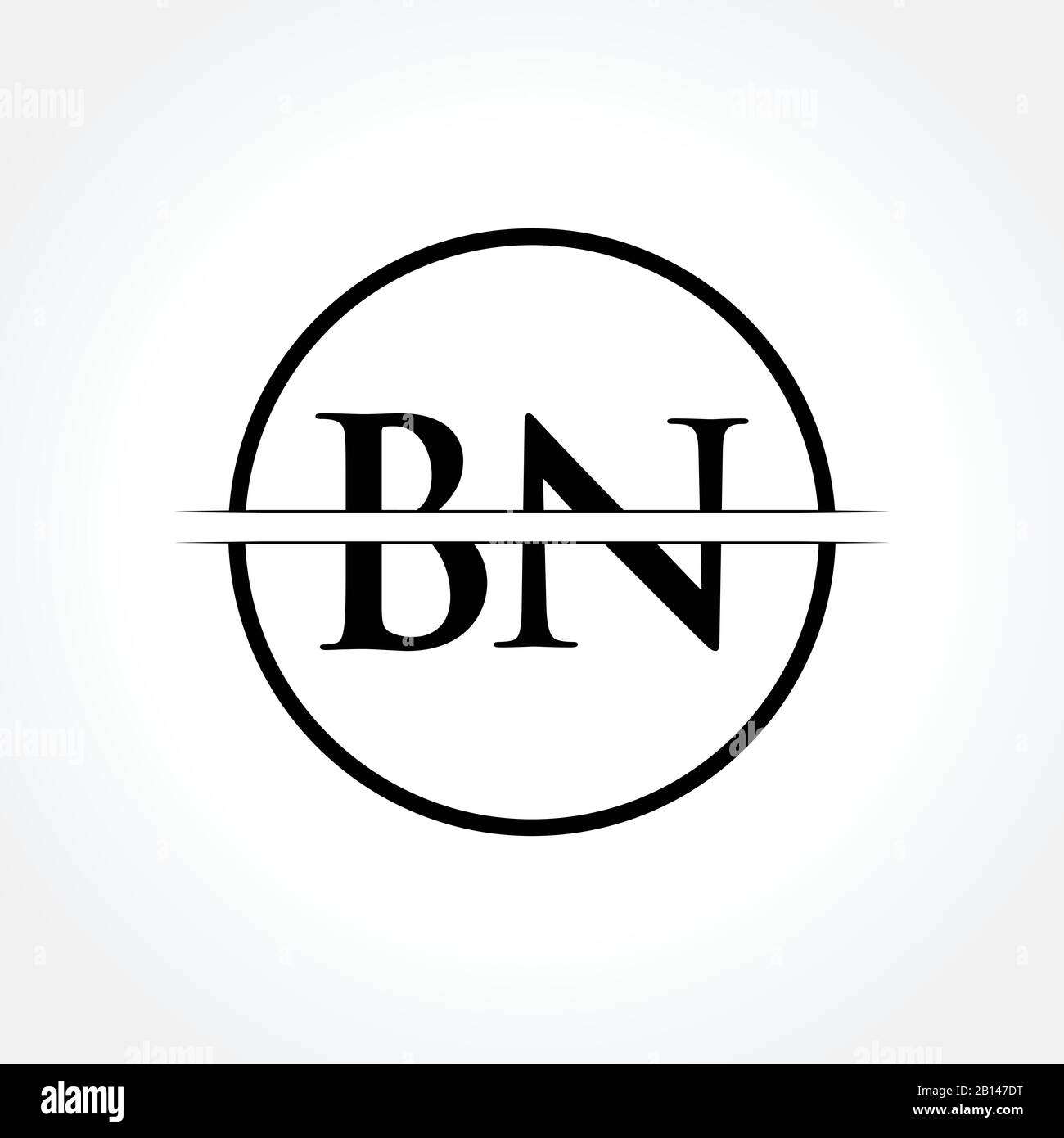 Initial BN Letter Logo With Creative Modern Business Typography Vector ...