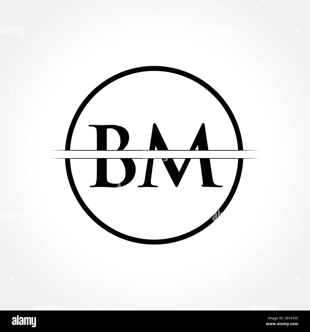 Initial BM Letter Logo With Creative Modern Business Typography Vector Template. Creative ...