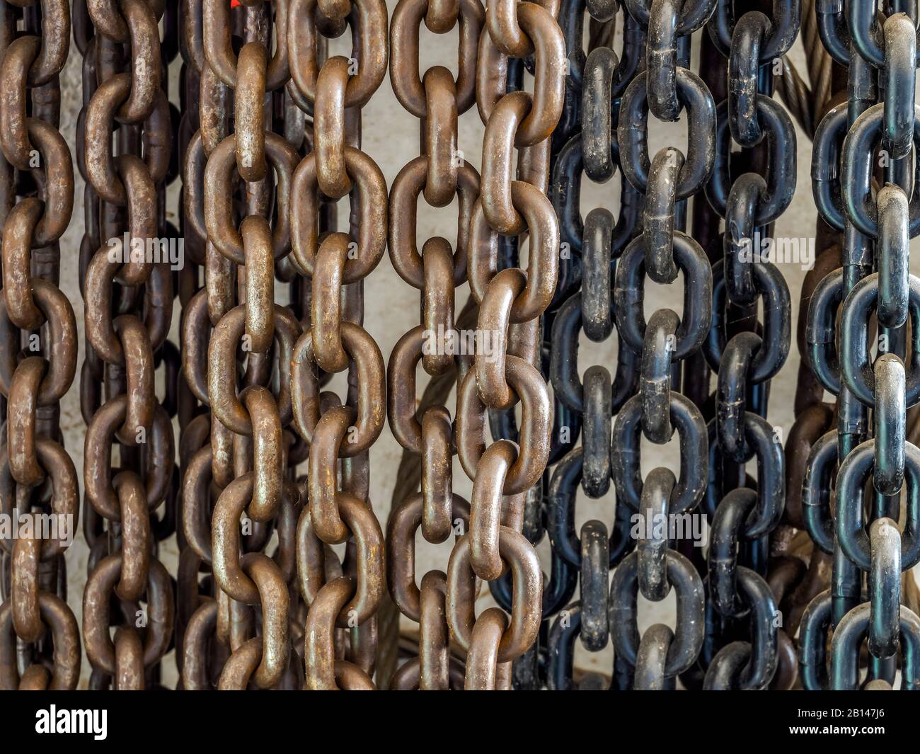 Iron chains, detail Stock Photo - Alamy