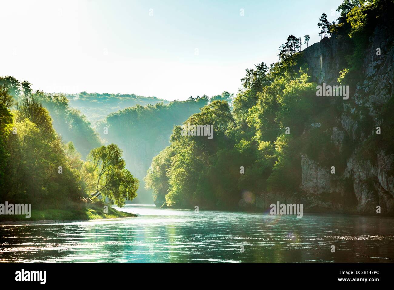 The Danube Gorge Weltenburger Enge at Weltenburg Monastery shortly ...