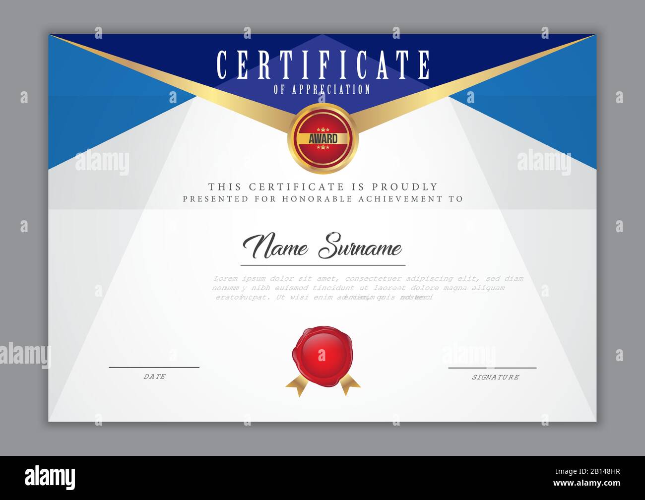 Certificate template vector Stock Vector Image & Art - Alamy